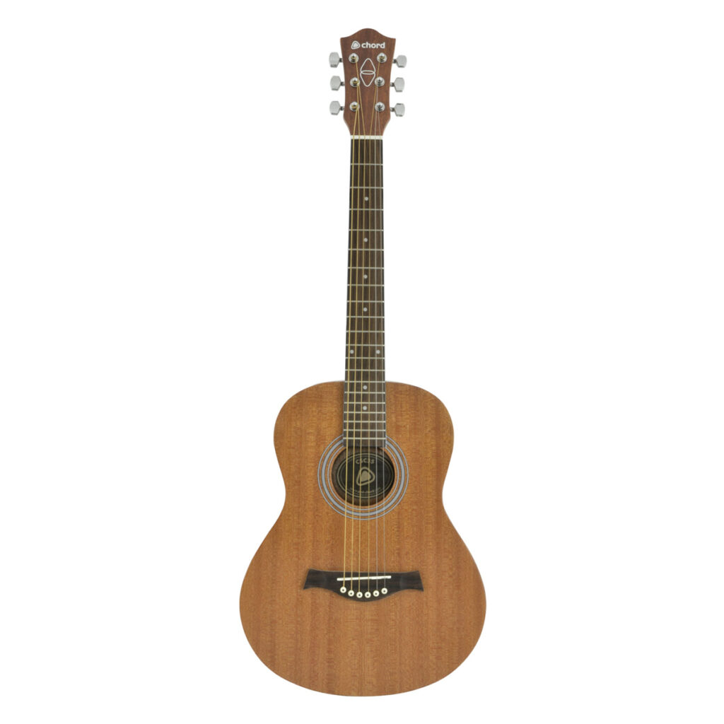 Chord Sapele Compact Travel-Sized Acoustic Guitar - Zebra Muzik